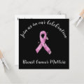 True Breast Cancer Pink Ribbon Party Invitation | Zazzle