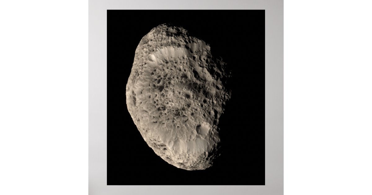 True color mosaic of Saturn's moon Hyperion Poster | Zazzle