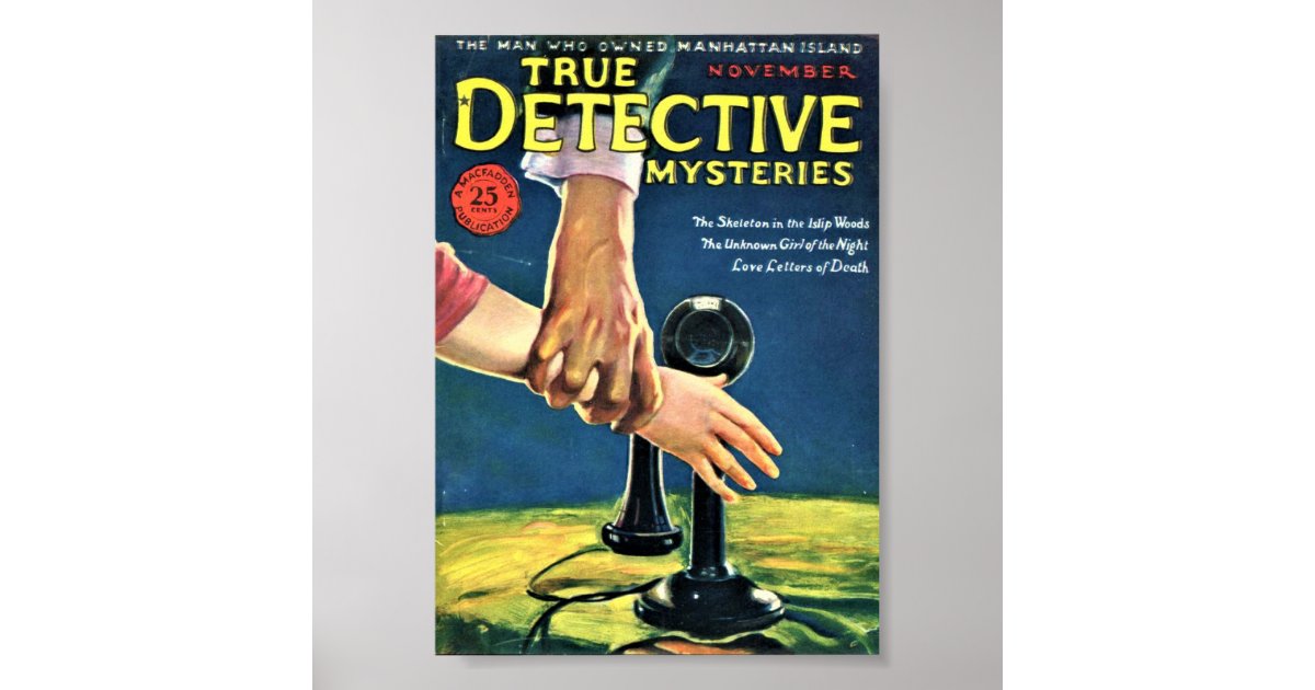 True Detective Mysteries Cover Poster | Zazzle