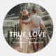 True Love Couple Photo Classic Round Sticker | Zazzle