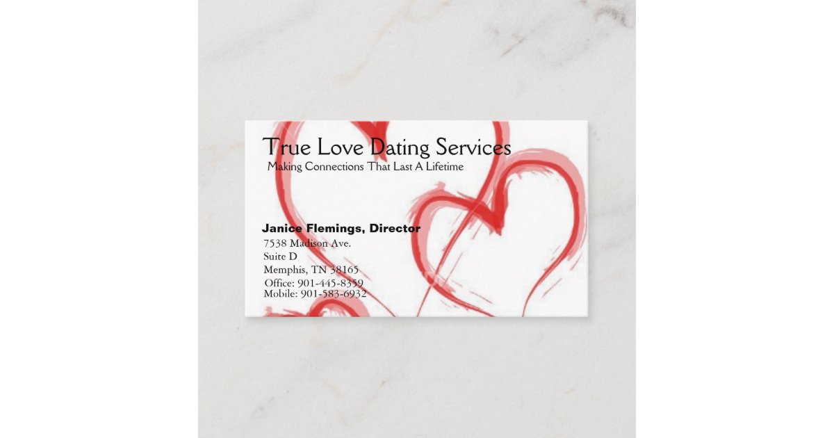True Love Dating Services Business Card | Zazzle