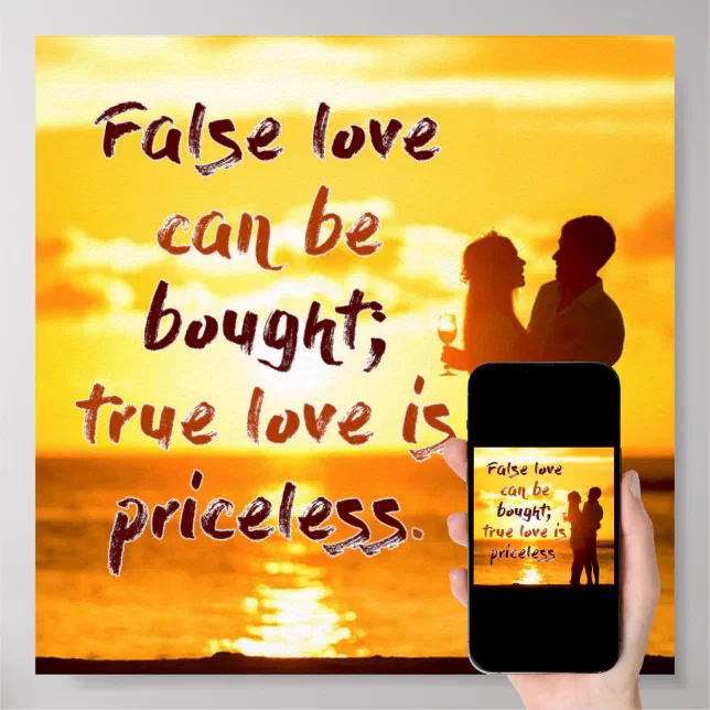 True Love Is Priceless Poster | Zazzle