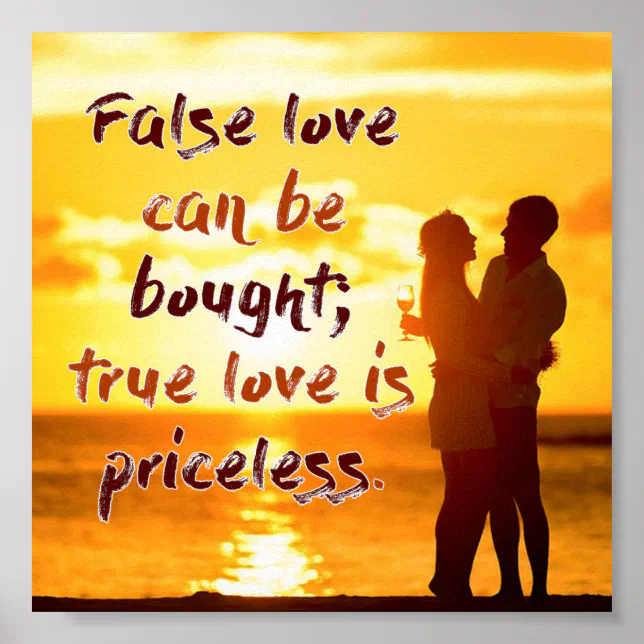 True Love Is Priceless Poster | Zazzle