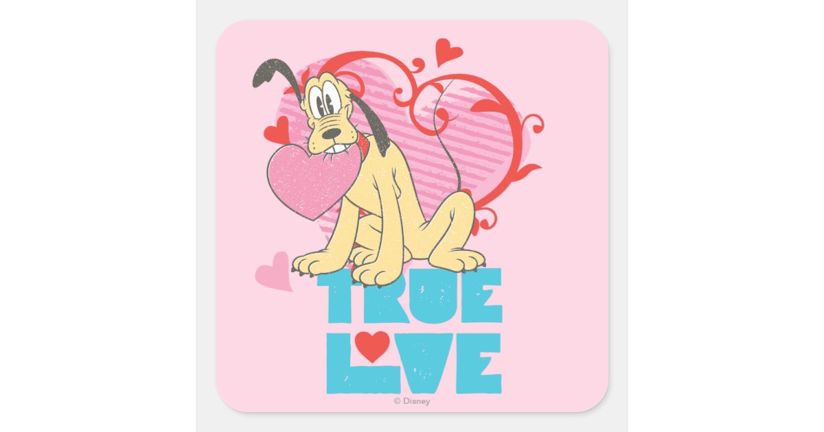 True Love Square Sticker | Zazzle