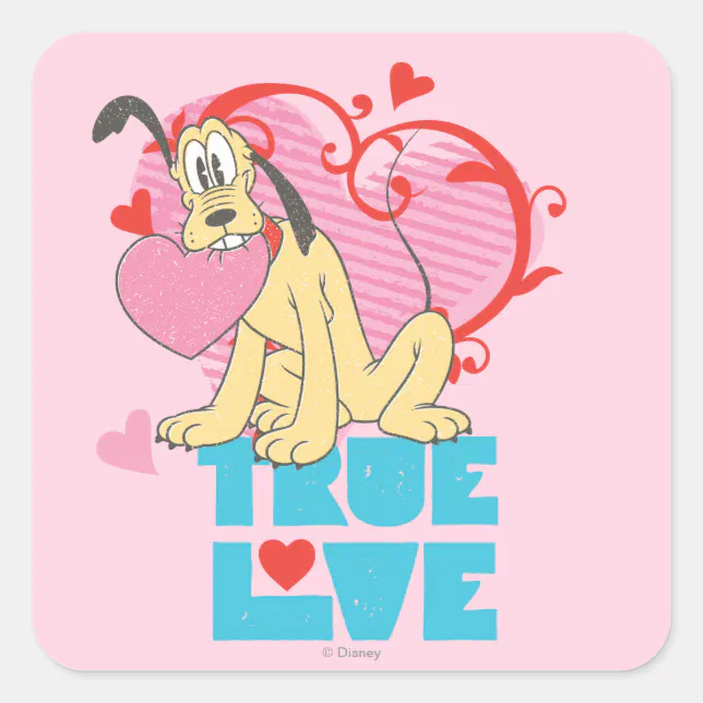 True Love Square Sticker | Zazzle