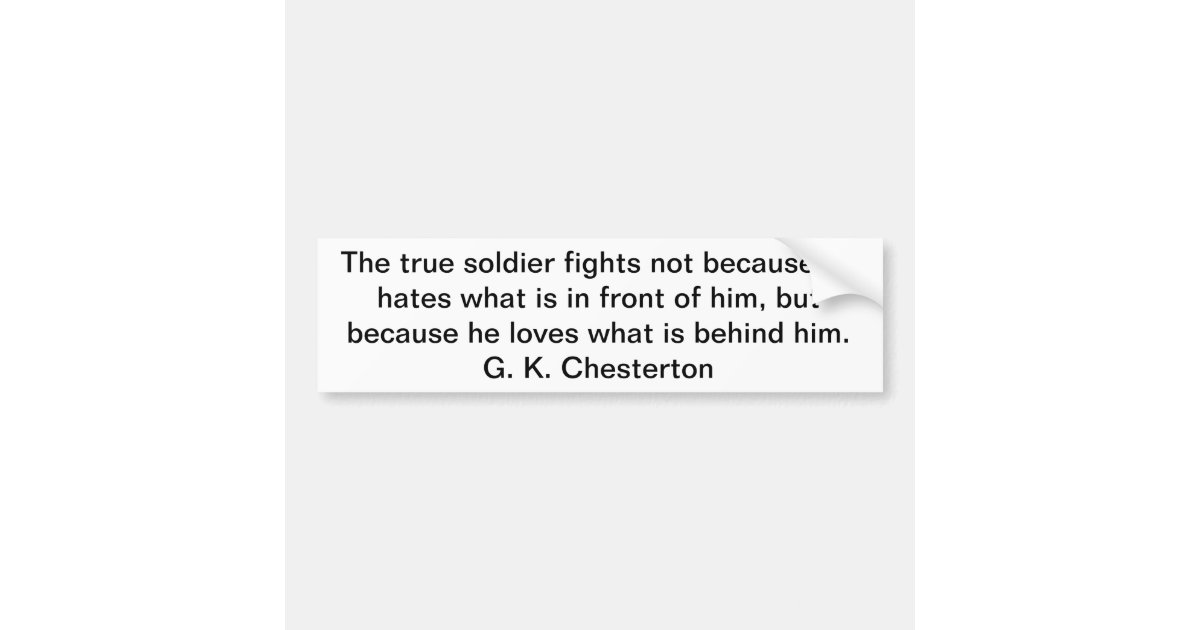 True Soldier Bumper Sticker | Zazzle