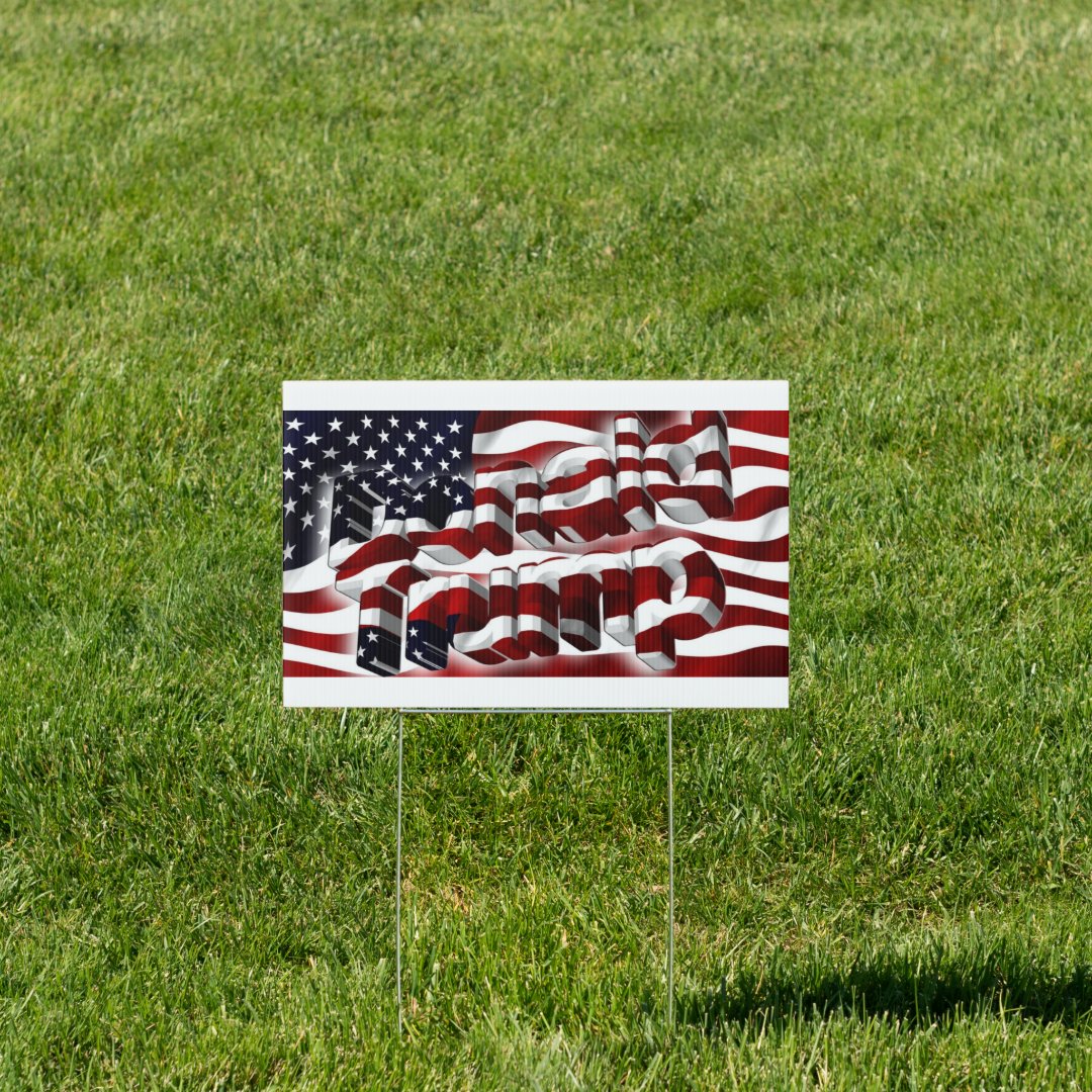 Trump 2020 12" x 18" Yard Sign with H Frame | Zazzle
