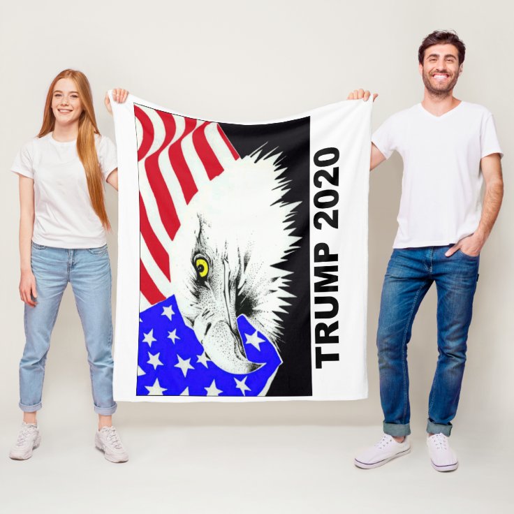 Trump 2020 American Eagle Donald Trump Fleece Blanket | Zazzle