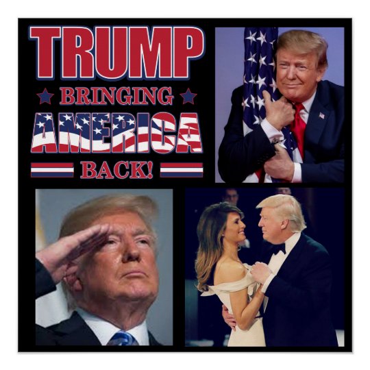 Trump 2020 Bringing America Back Poster | Zazzle.com