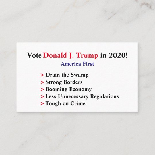 Trump 2020 Card | Zazzle.com