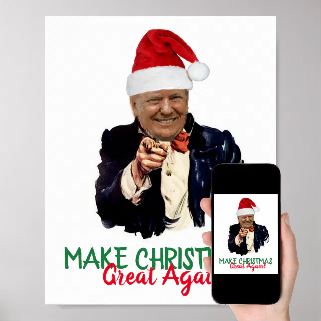 Trump 2020 Christmas Holiday MAGA Poster | Zazzle