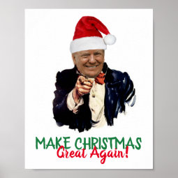 Trump 2020 Christmas Holiday MAGA Poster | Zazzle
