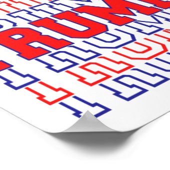 Trump 2020 Election Red White Blue Poster | Zazzle