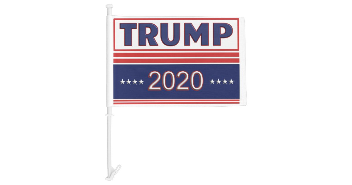 Trump 2020 Logo Car Flag | Zazzle