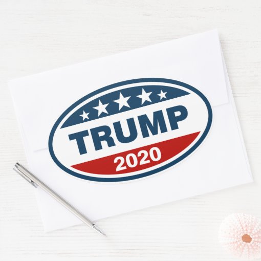 Trump 2020 Red/White/Blue Oval Sticker | Zazzle