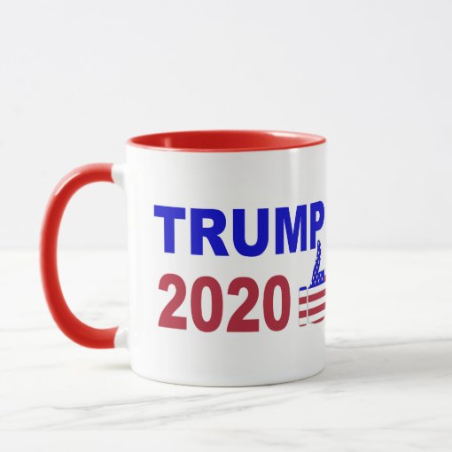 Trump 2020 Thumbs Up red white and blue Mug | Zazzle