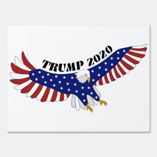 Trump 2020 USA Eagle Logo Sign | Zazzle.com