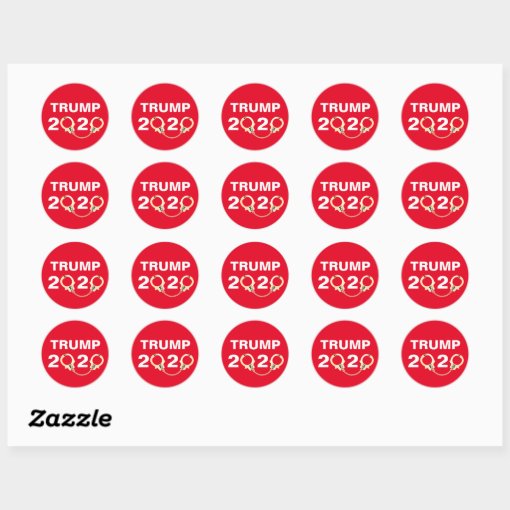 Trump 2020 With Handcuffs Classic Round Sticker | Zazzle