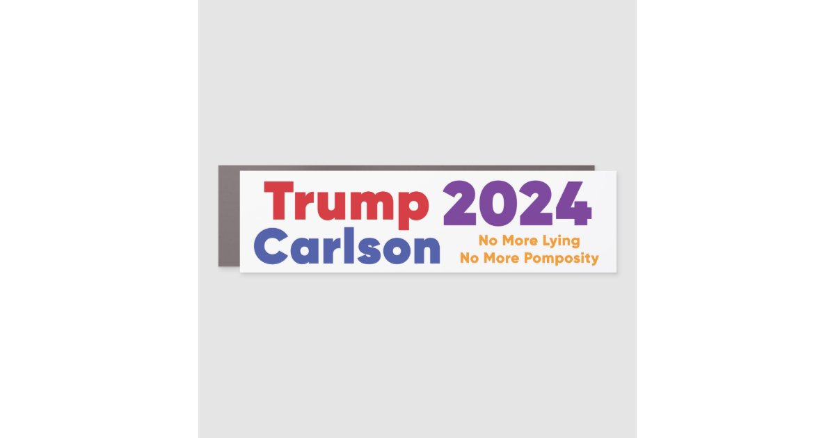 Trump 2024 Car Magnet with Tucker Carlson | Zazzle