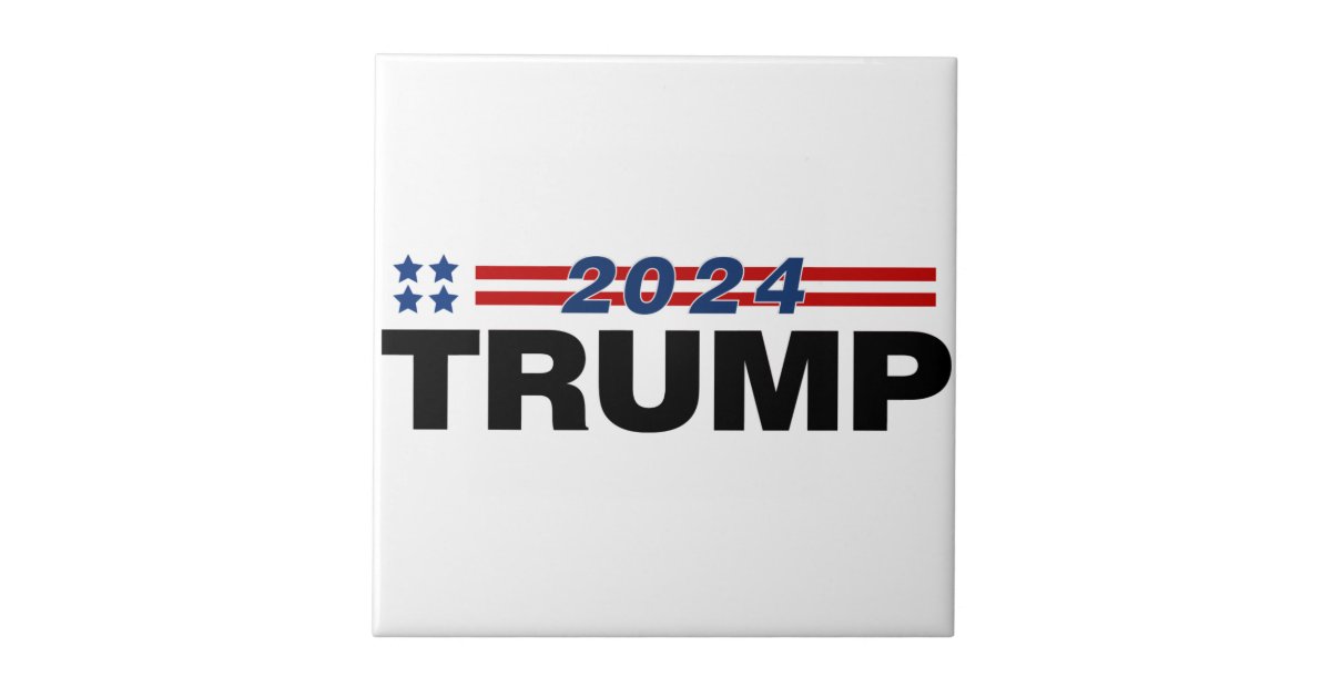 Trump 2024 ceramic tile | Zazzle