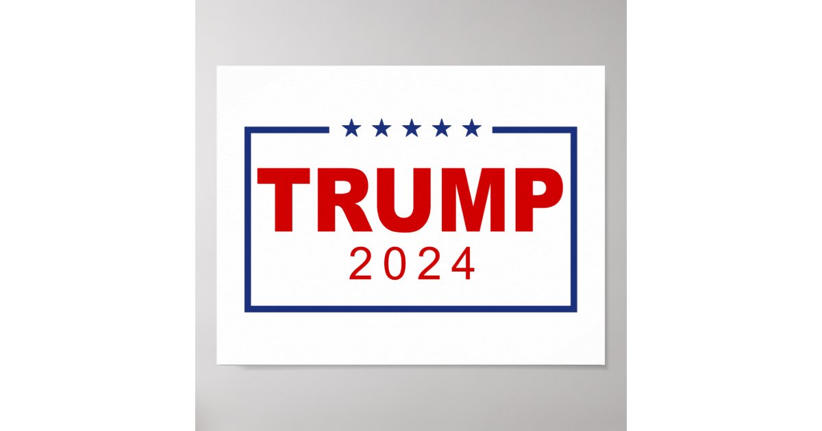 Trump 2024 Classic Rectangle Logo Poster | Zazzle