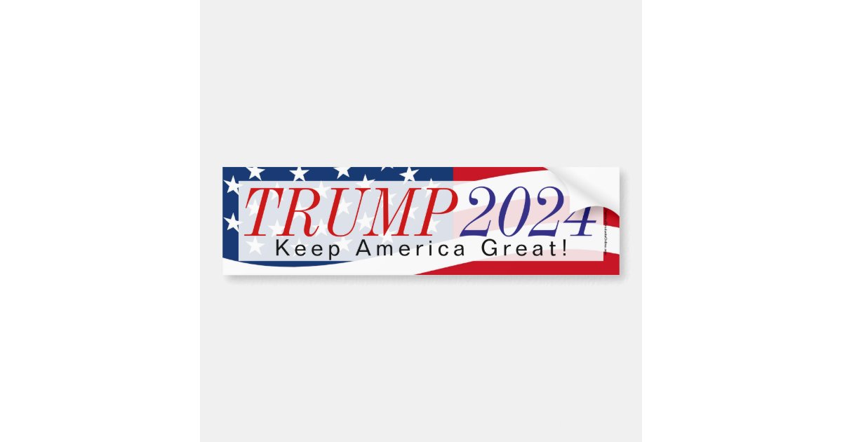 Trump 2024 Keep America Great #KAG Bumper Sticker | Zazzle