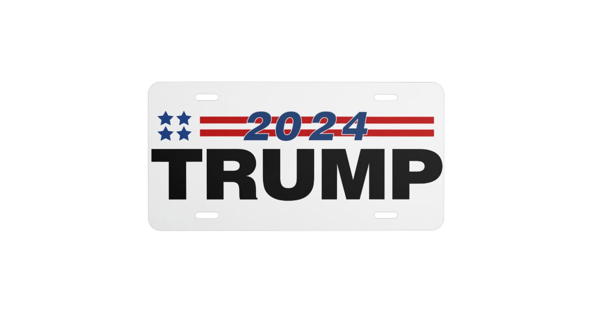 Trump 2024 license plate | Zazzle