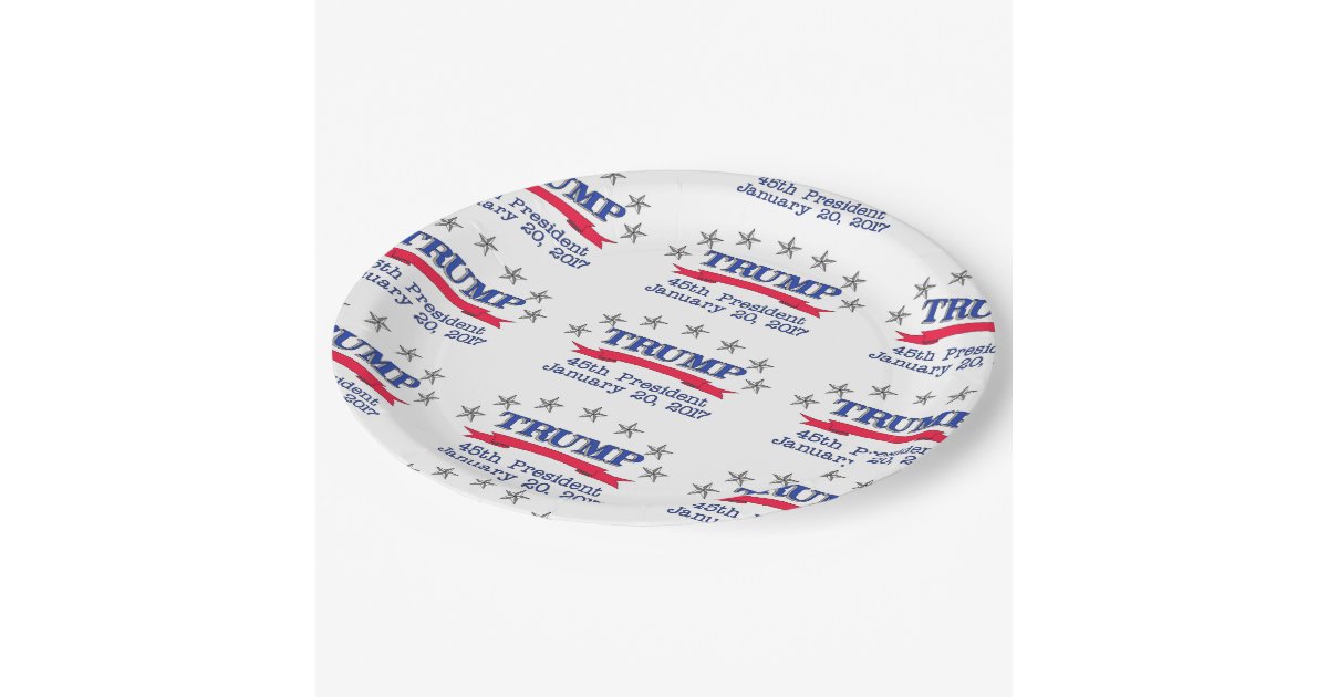 Trump 45th President Paper Plates | Zazzle