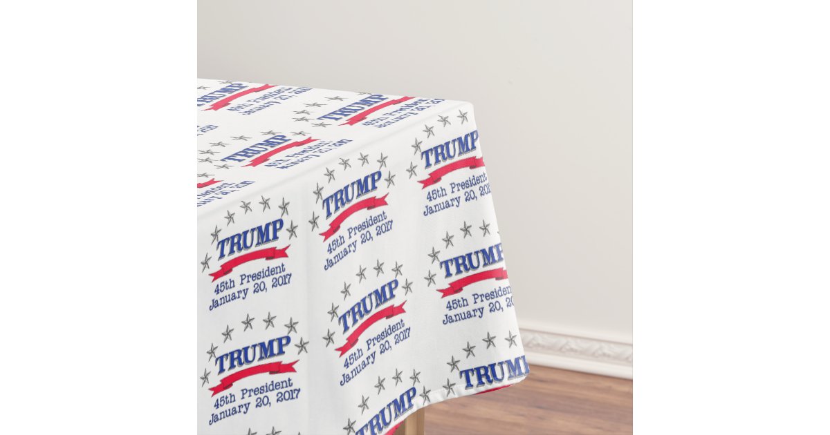 Trump 45th President Tablecloth | Zazzle