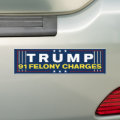 Trump 91 Felony Charges Anti-Trump Bumper Sticker | Zazzle