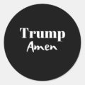 Trump Amen Classic Round Sticker | Zazzle