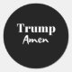 Trump Amen Classic Round Sticker | Zazzle