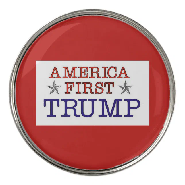 Trump America First Golf Ball Marker | Zazzle