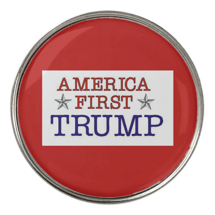 Trump America First Golf Ball Marker | Zazzle