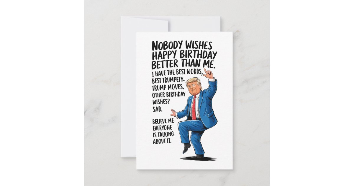 Trump Birthday Greeting Card | Zazzle
