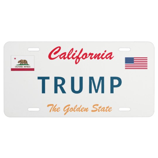 Trump California Vanity License Plate | Zazzle.com