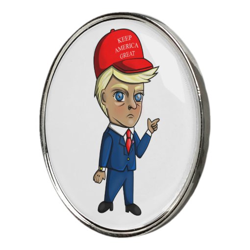 Trump chibi golf ball marker | Zazzle