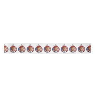Trump Christmas Satin Ribbon | Zazzle