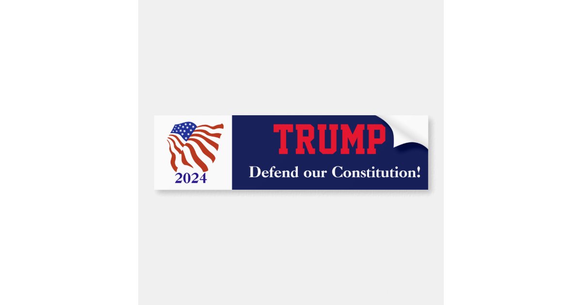 Trump Constitution Flag Election Bumper Sticker | Zazzle