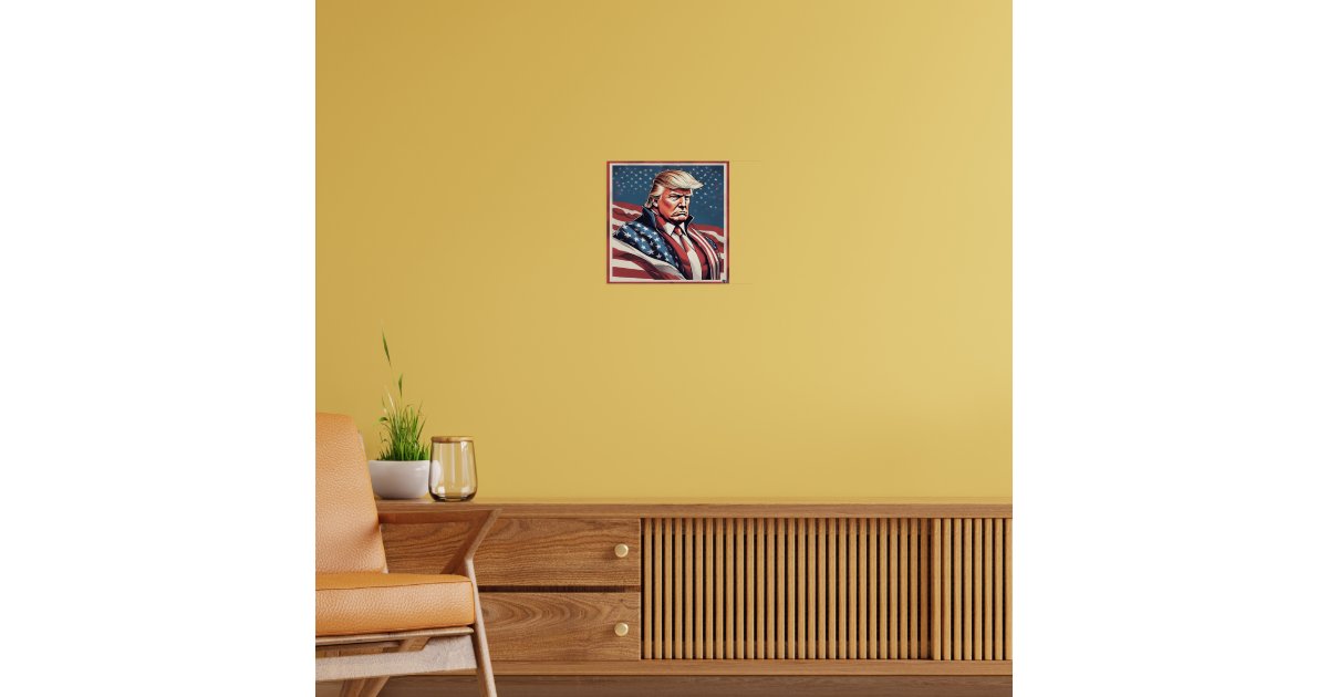 Trump Epic American Flag Poster | Zazzle