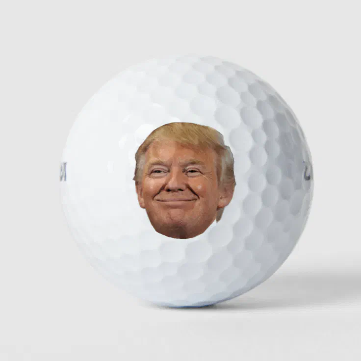 Trump face Golf Ball | Zazzle