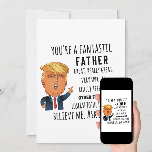 Trump Father, Funny Dad Birthday, Father's day Holiday Card | Zazzle