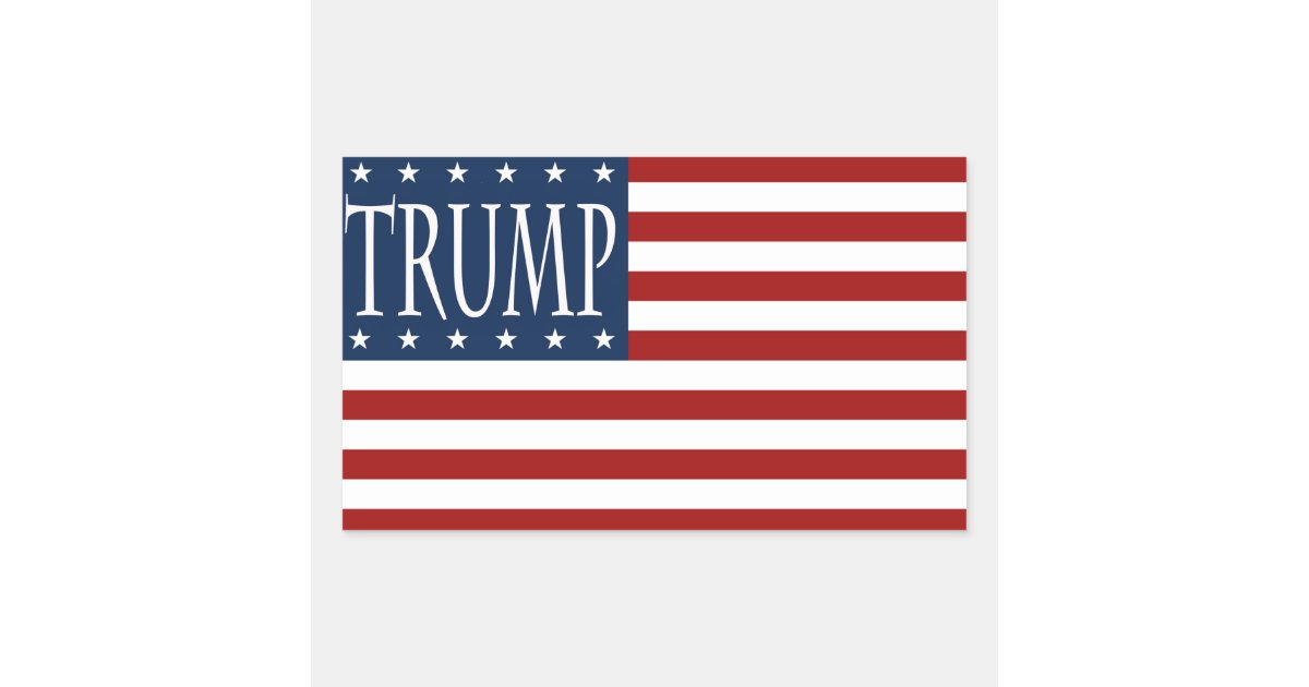 TRUMP FLAG STICKER | Zazzle