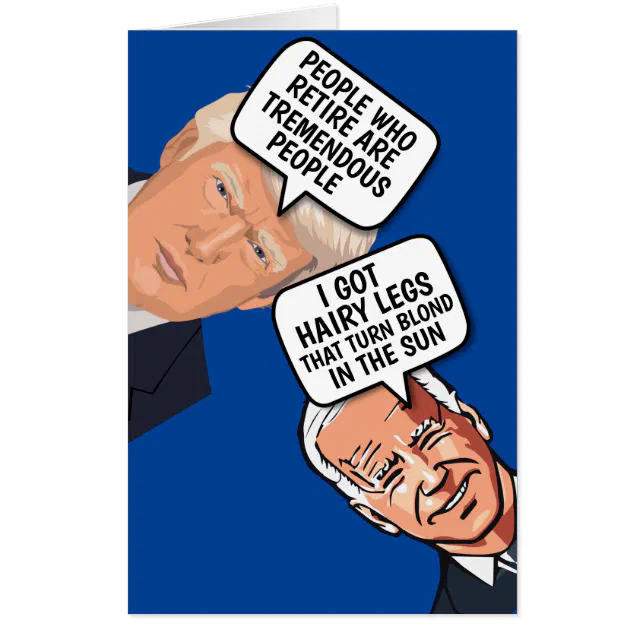 TRUMP FUNNY RETIREMENT GIGANTIC GREETING CARD | Zazzle