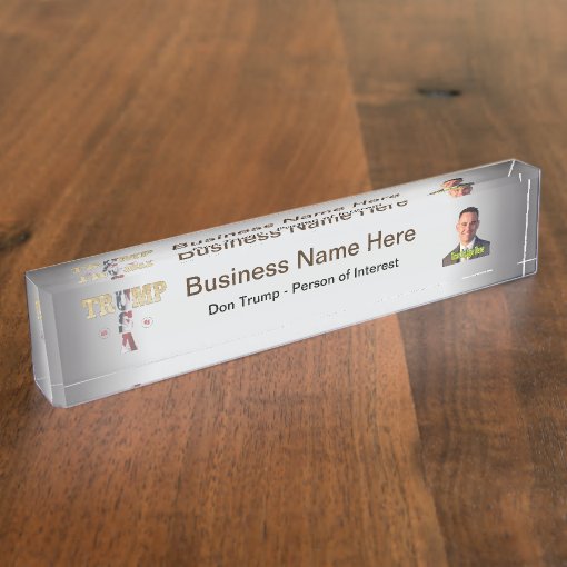 Trump Gold Presidential USA Desk Name Plate | Zazzle