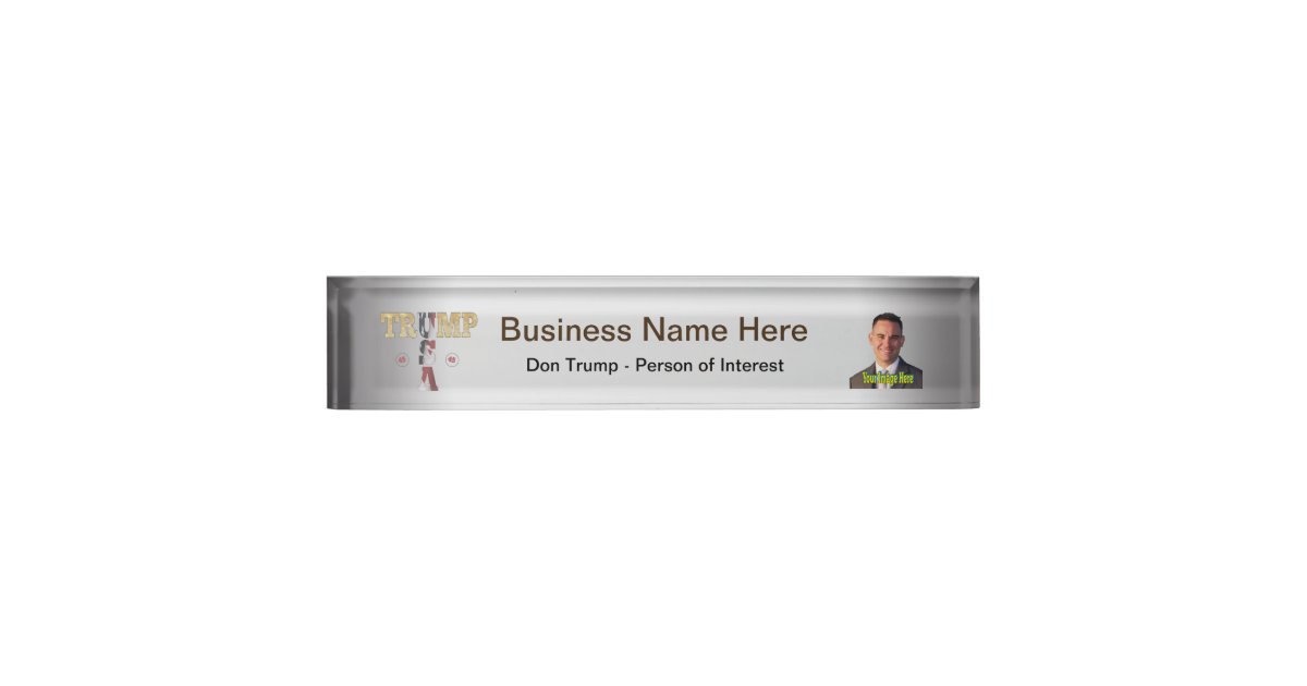 Trump Gold Presidential USA Desk Name Plate | Zazzle