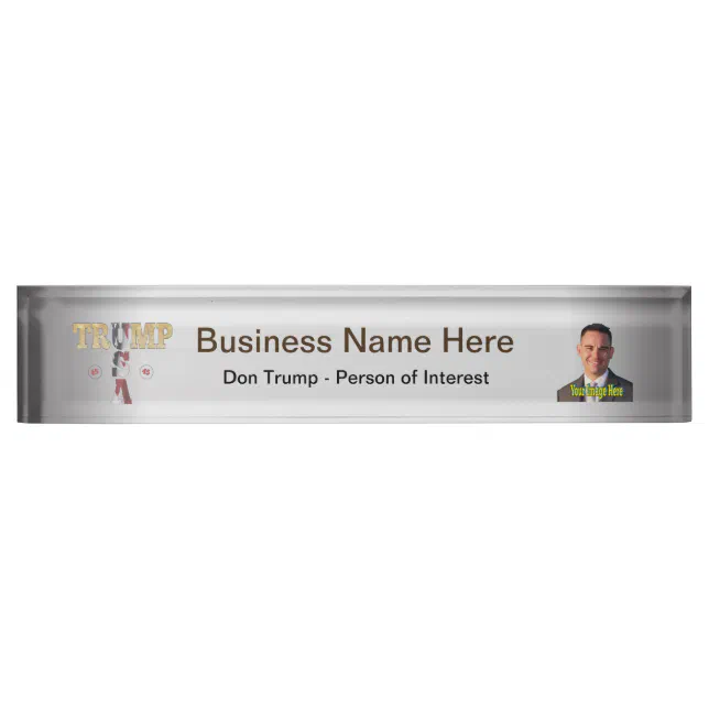 Trump Gold Presidential USA Desk Name Plate | Zazzle