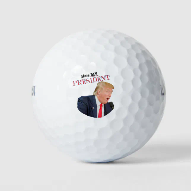 Trump Golfing President Golf Balls | Zazzle