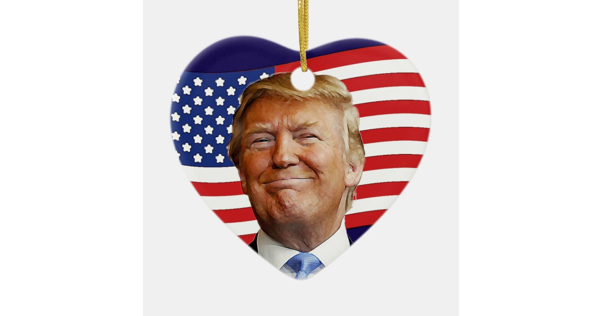 Trump Heart Ceramic Ornament | Zazzle
