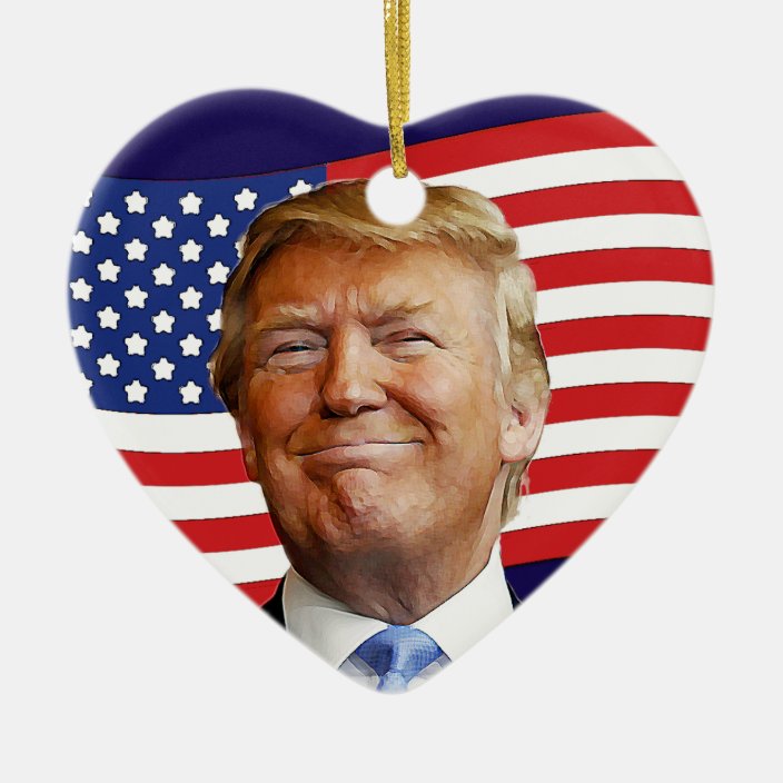 Trump Heart Ceramic Ornament | Zazzle.com